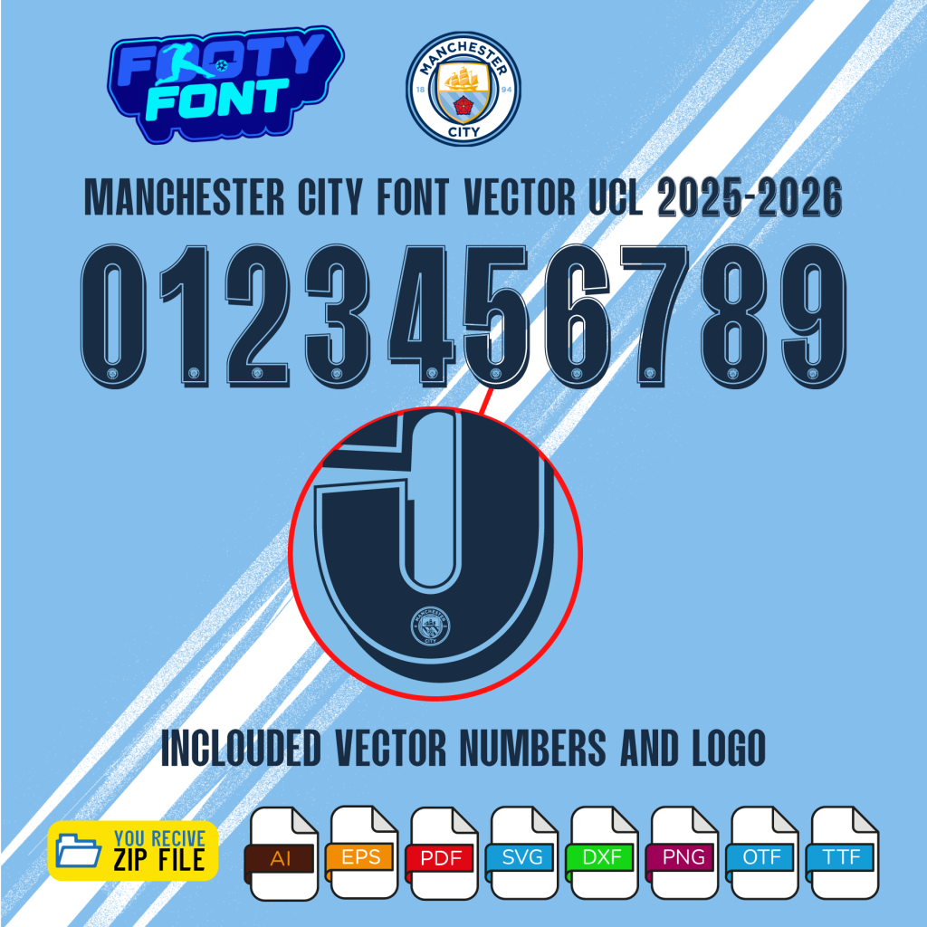 FC Barcelona Font UCL 2025-2026 Home Kit | footyfont