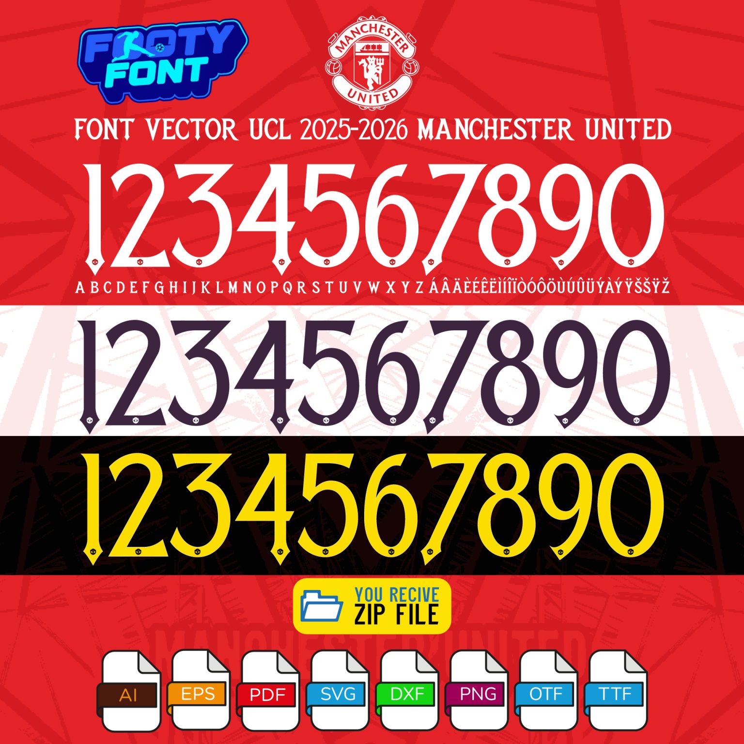 Real Madrid 2025/2026 UCL Kit Font | footyfont