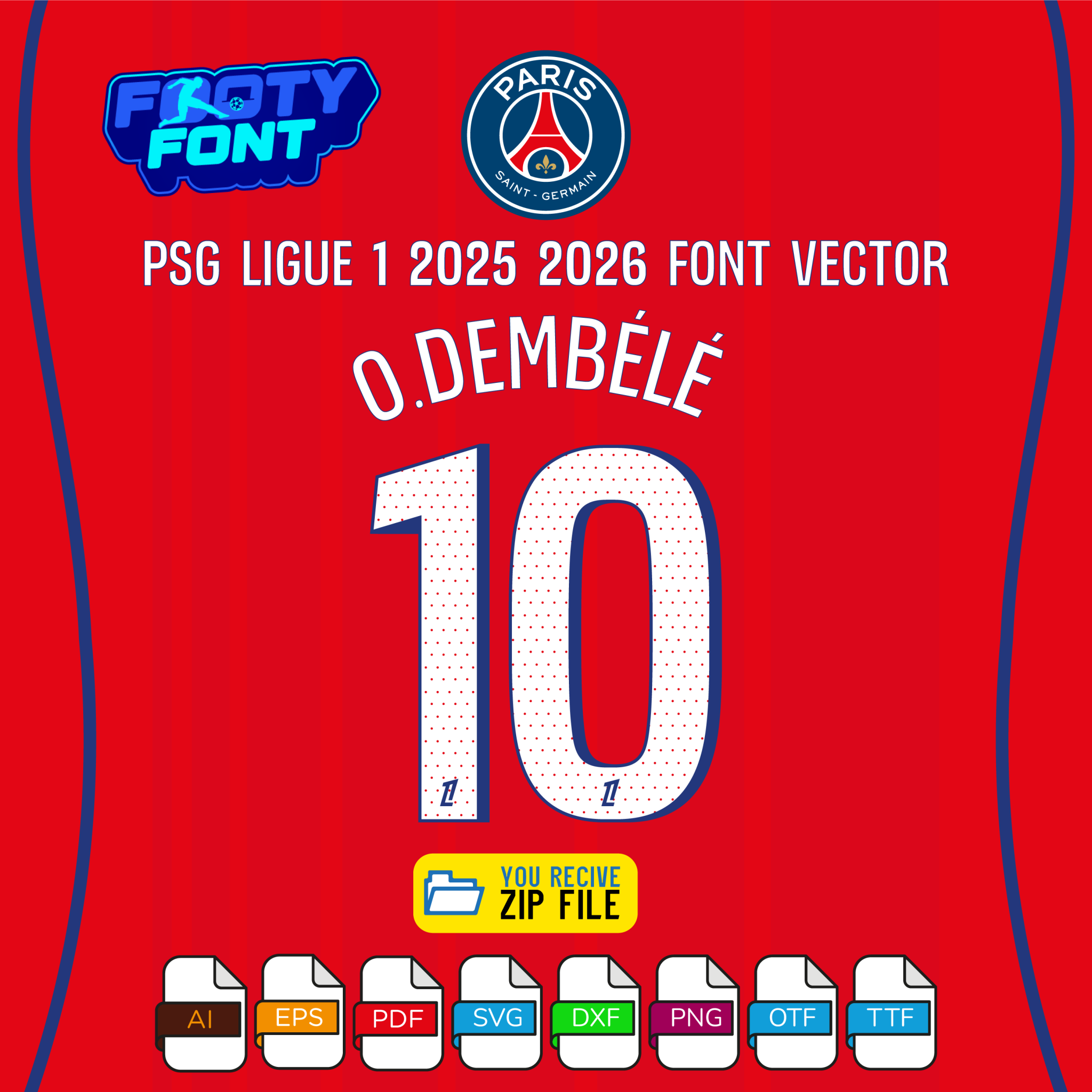 PSG Font Ligue 1 2025-2026 Third Kit | footyfont