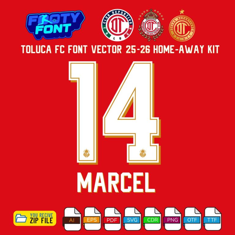 FC Barcelona Font UCL 2025-2026 Home Kit | footyfont
