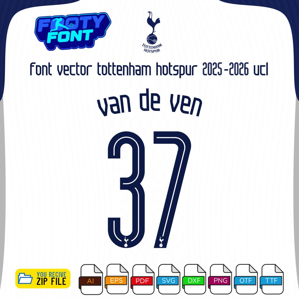 tottenham Hotspur Font 2025/2026 | footyfont