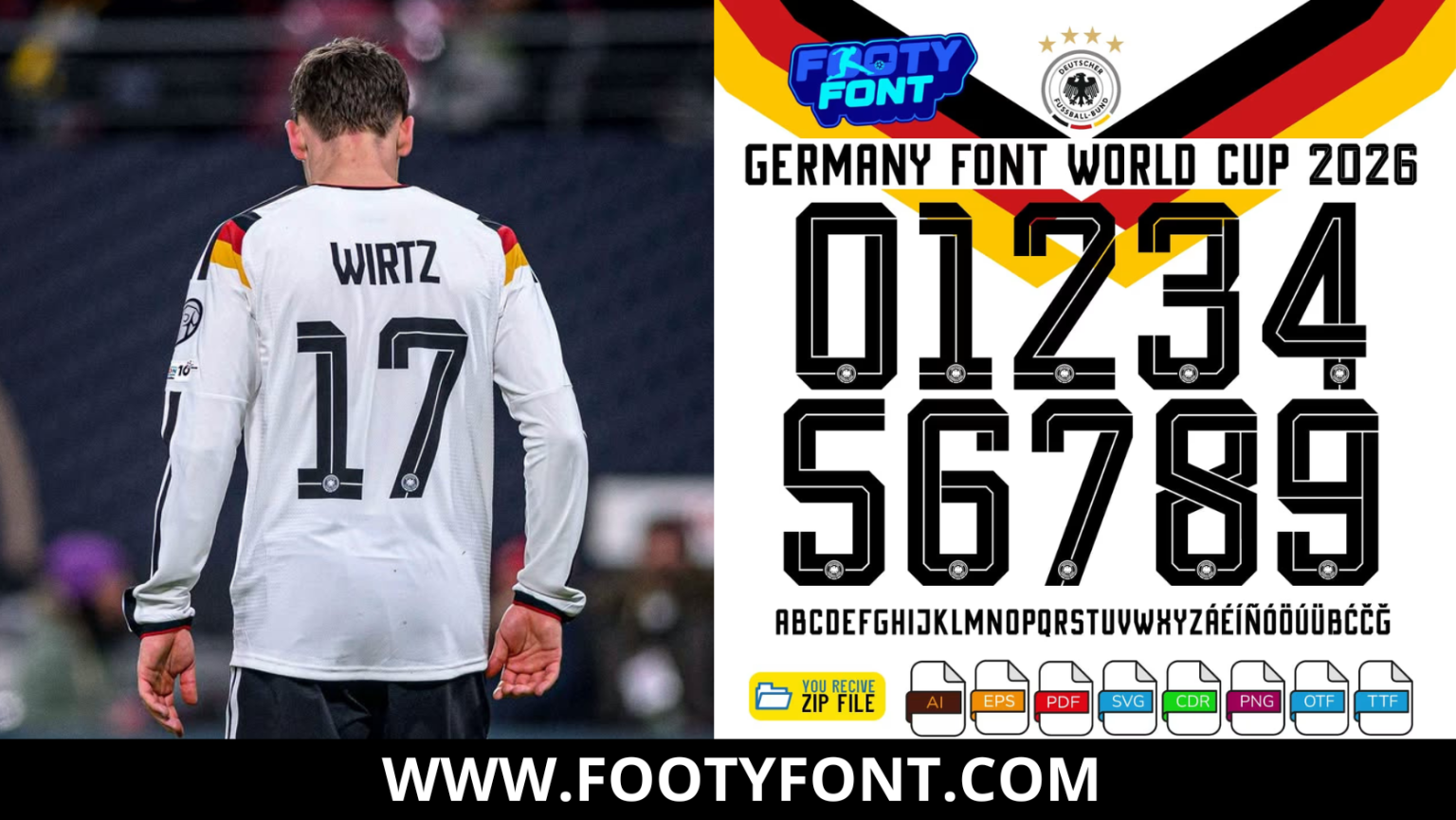 Germany World Cup 2026 Font Football | footyfont
