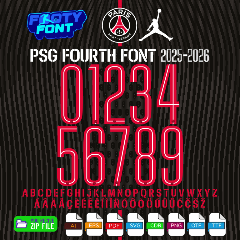 Liverpool Font UCL 2025-2026 Home, Away Kits | footyfont