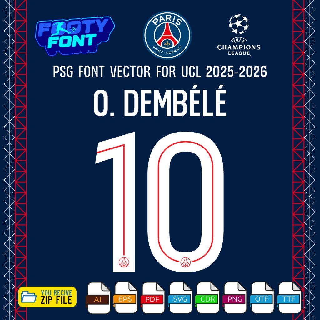 FC Barcelona Font UCL 2025-2026 Home Kit | footyfont