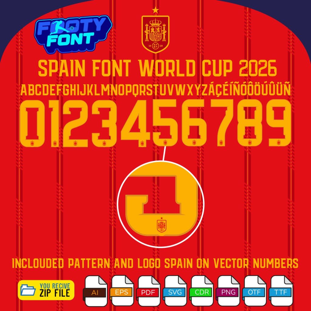 Spain Font World Cup 2026 Download Typeface Footyfont