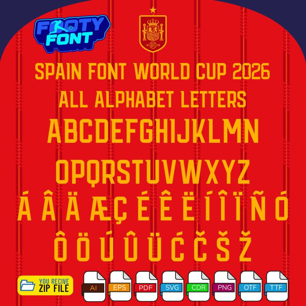 Spain Font World Cup 2026 Download Typeface | footyfont