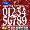 Liverpool Font 2026-27 UCL & FA Cup | footyfont